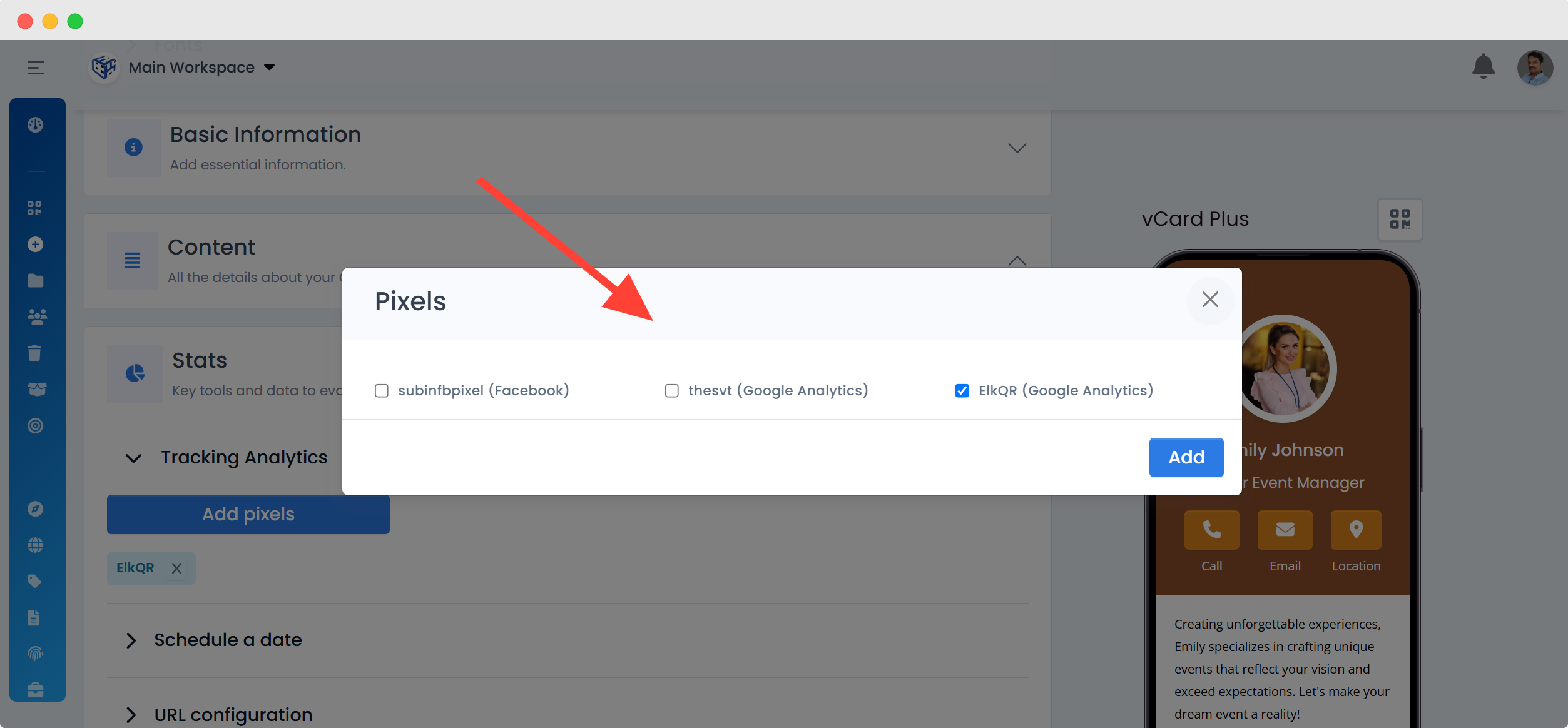 How to add pixel tracking? | ElkQR